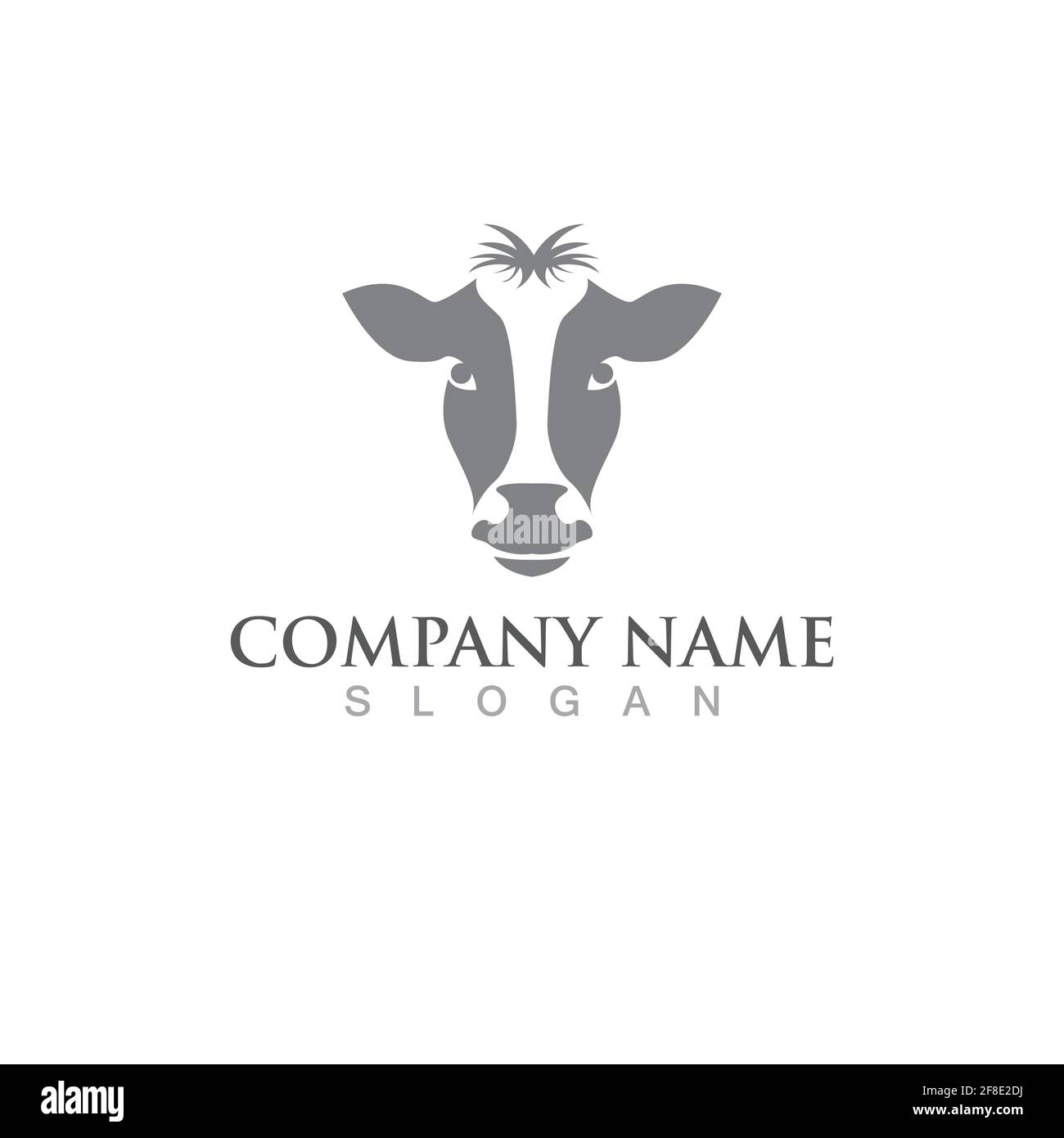 Kuh Logo Vorlage Vektor icon Abbildung design Stock-Vektorgrafik - Alamy