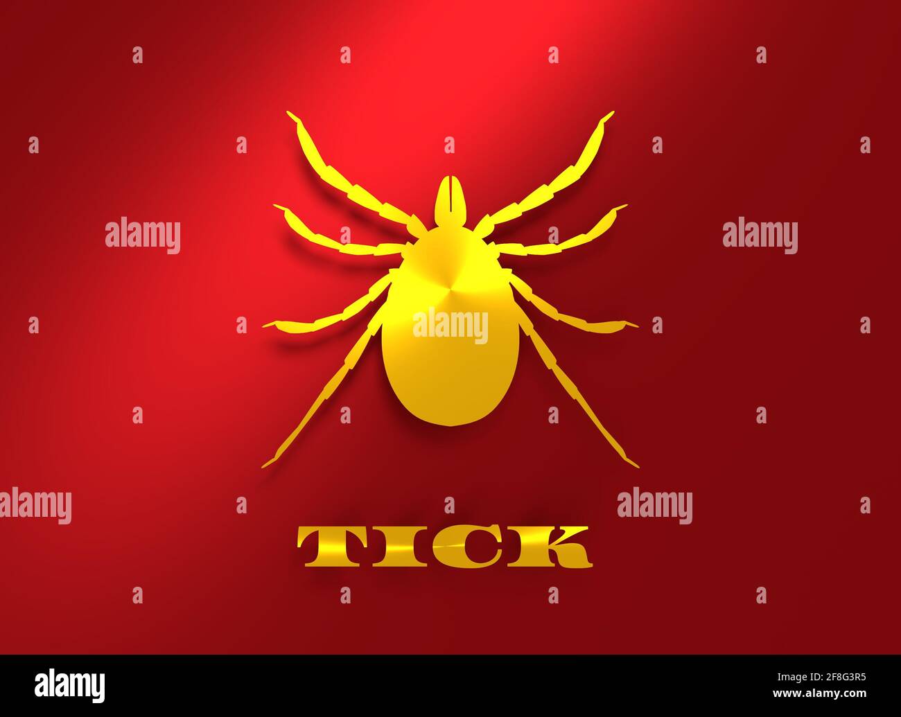 Insekt Silhouette. Zecke Parasiten. Skizze der Zecke. Milbe Symbol. 3D ...