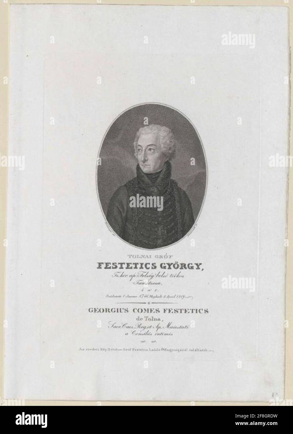 Graf georg festetics de tolna -Fotos und -Bildmaterial in hoher ...