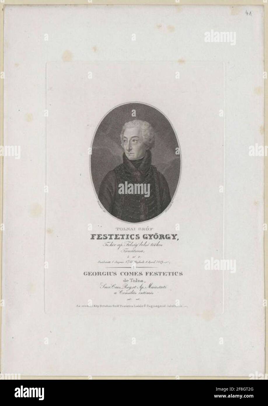 Graf georg festetics de tolna -Fotos und -Bildmaterial in hoher ...