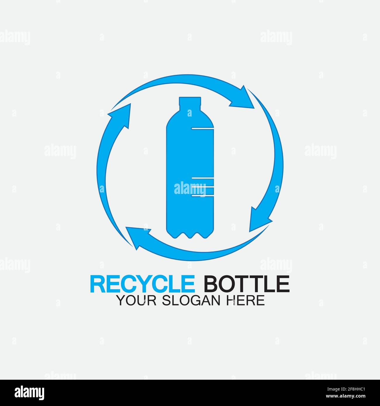 Recycling-Plastikflasche Logo Symbol Vektor Illustration Design.Flasche ...