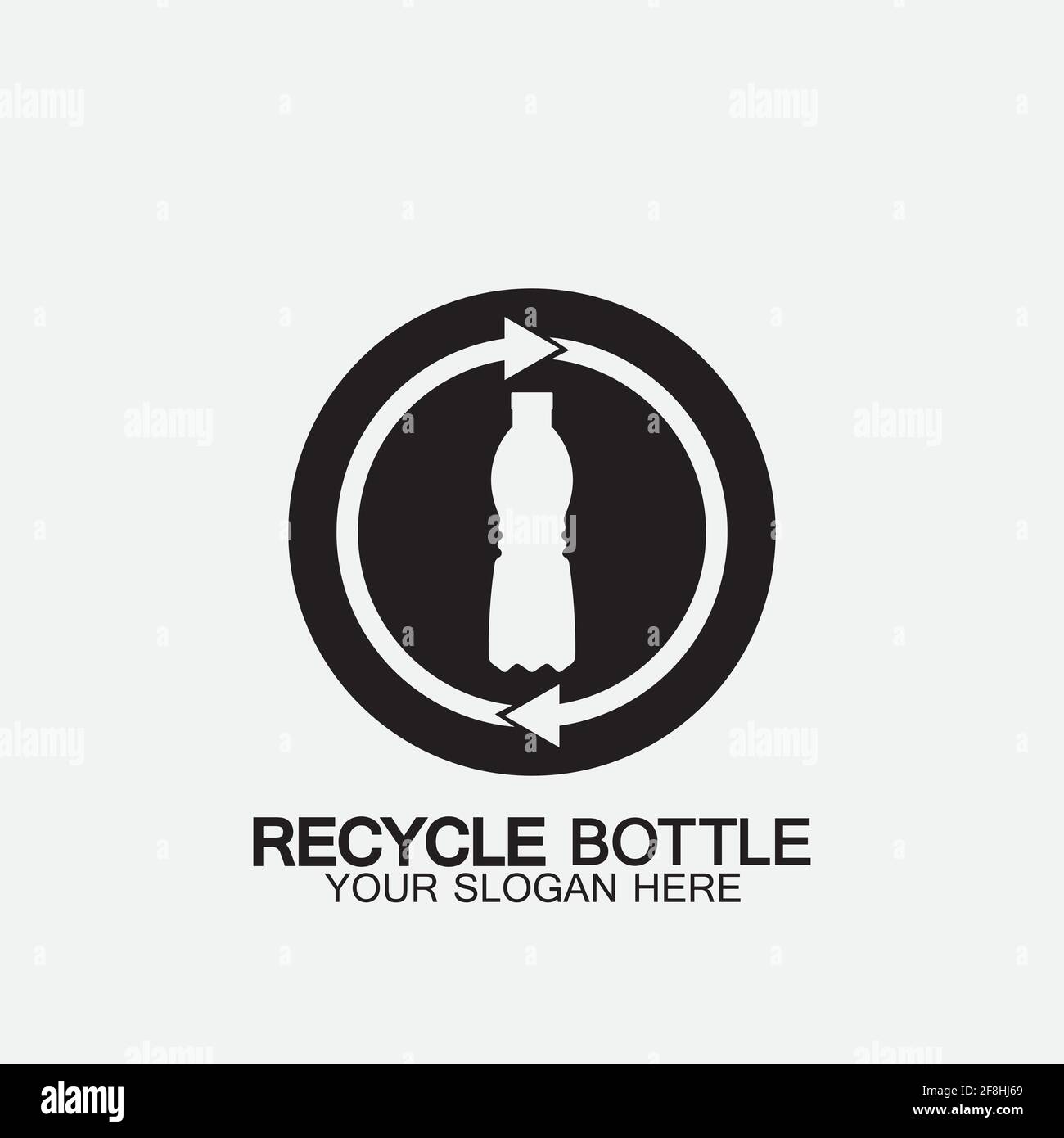 Recycling-Plastikflasche Logo Symbol Vektor Illustration Design.Flasche ...