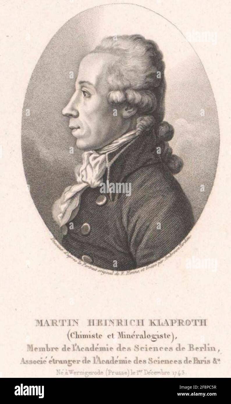 Martin heinrich klaproth -Fotos und -Bildmaterial in hoher Auflösung ...