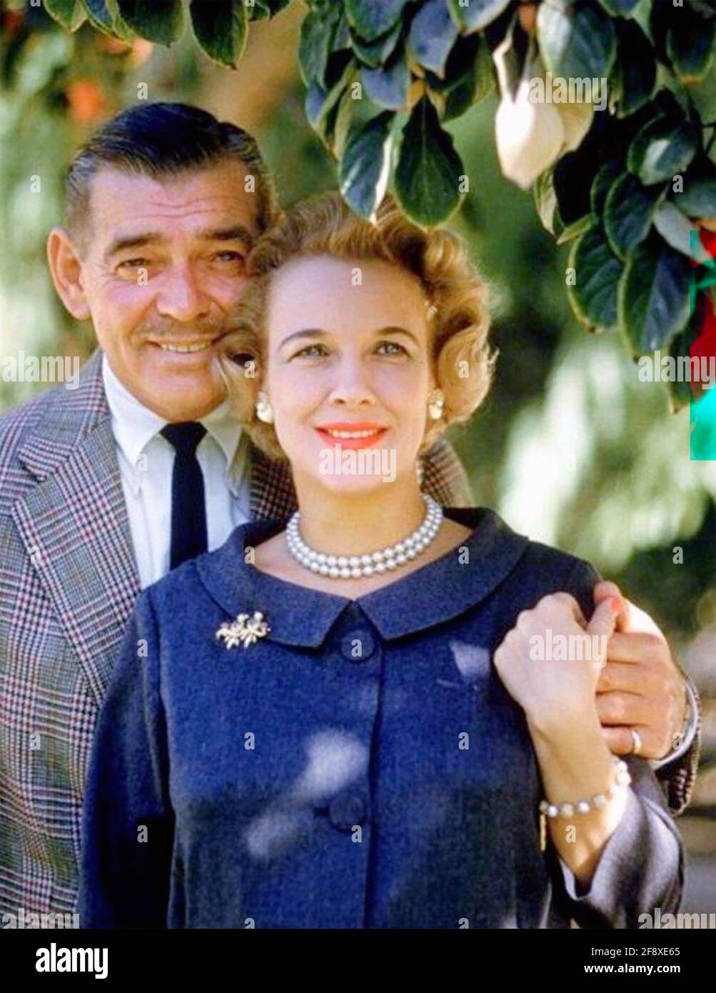 Kay Gable 1955 Press Photo Actor Clark Gable And Wife, Former Kay