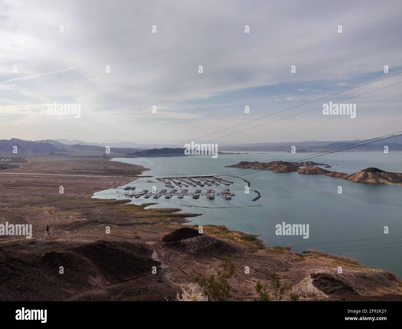 Lake Mead Stausee, der durch den Hoover-Staudamm auf dem gebildet wird ...
