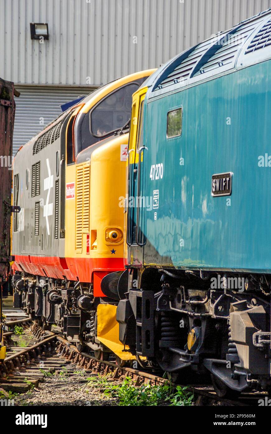 Die Dieselloks der British Railways wurden bei der Nene Valley Railway ...