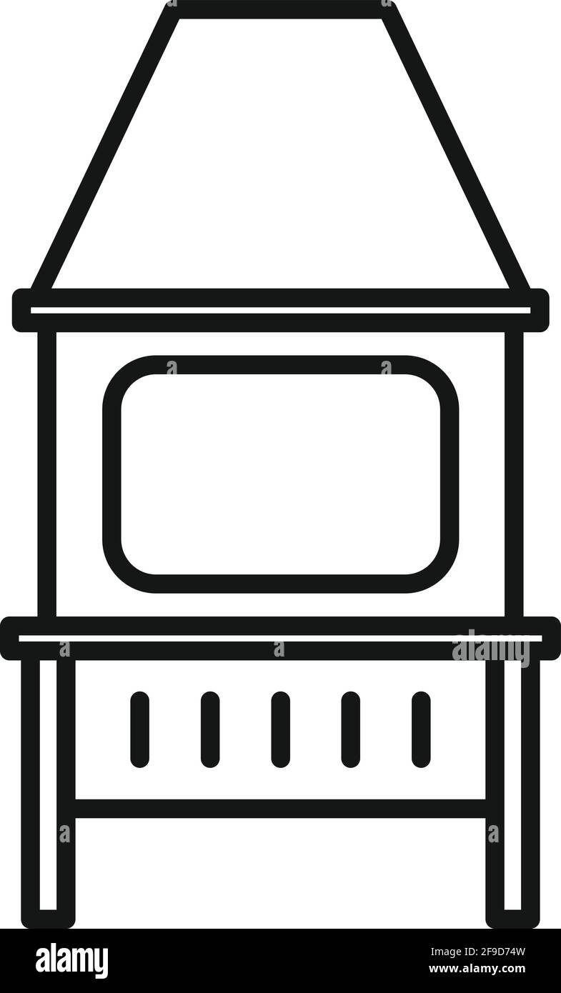 Schmied Ofen Symbol, Umriss Stil Stock-Vektorgrafik - Alamy