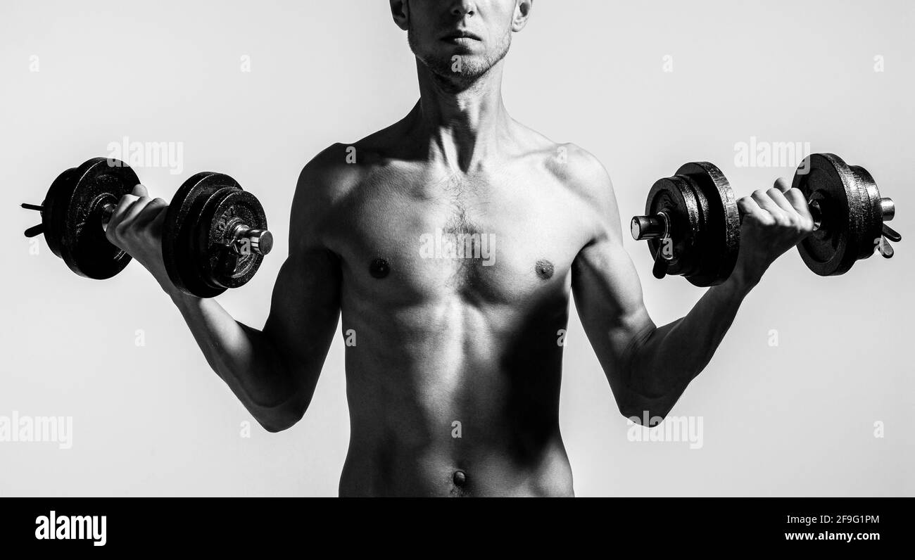 Muscle man skinny man Schwarzweiß-Stockfotos und -bilder - Alamy