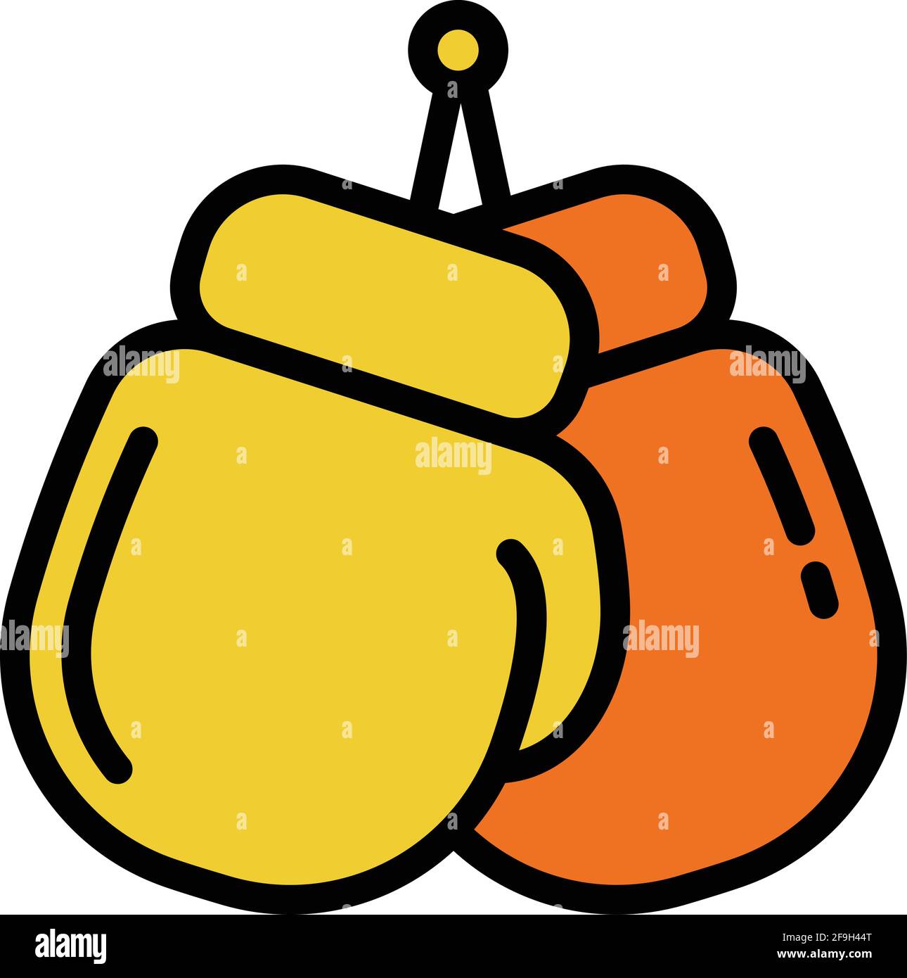 Symbol für Boxhandschuhe. Vektorsymbol „Umriss Boxing Gloves“ für ...