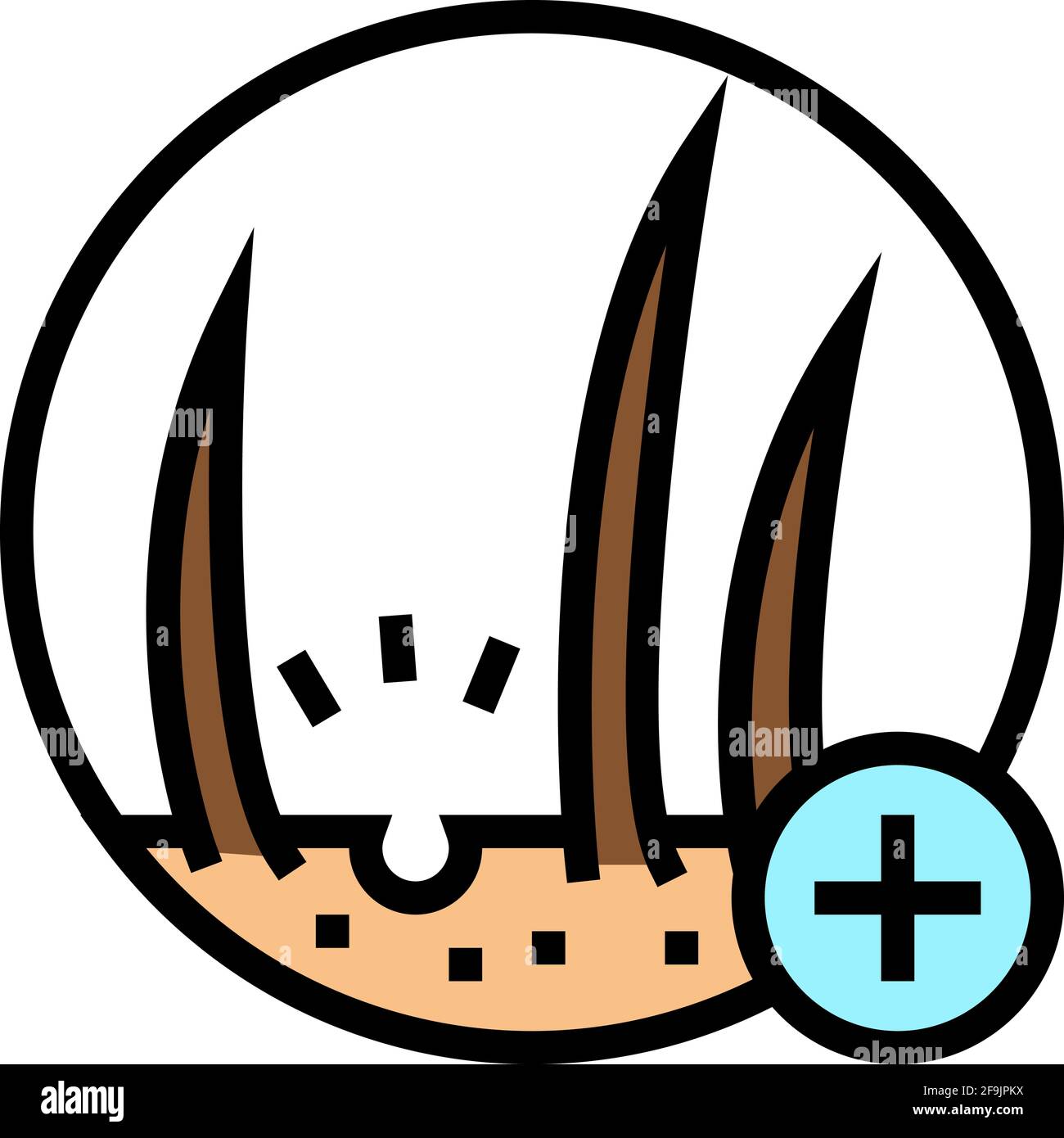Haarausfall Klinik Farbe Symbol Vektor Illustration Stock-Vektorgrafik ...