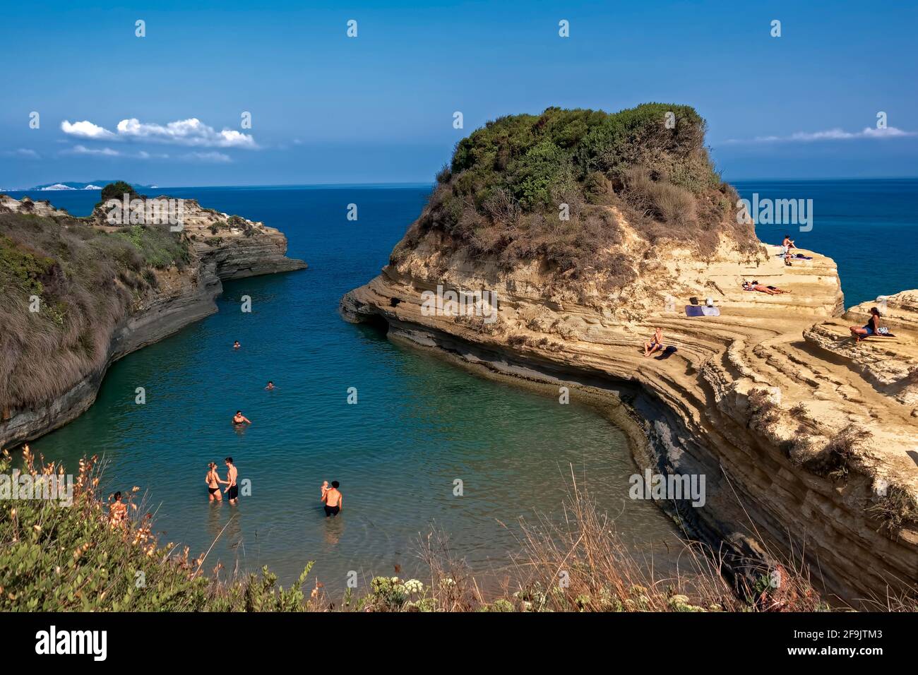 Insel Korfu, Griechenland. Berühmter Strand Canal d'Amour ...