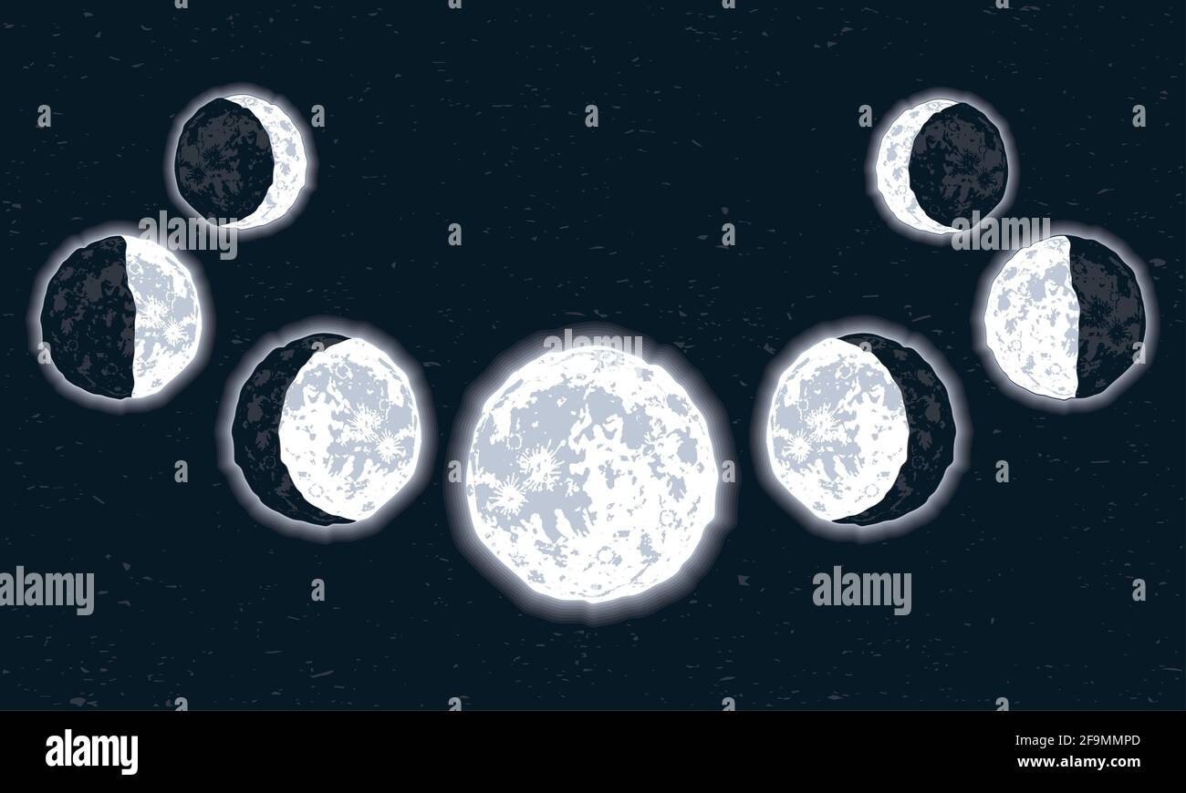 Mondphase wachsend gibbous Stock-Vektorgrafiken kaufen - Alamy