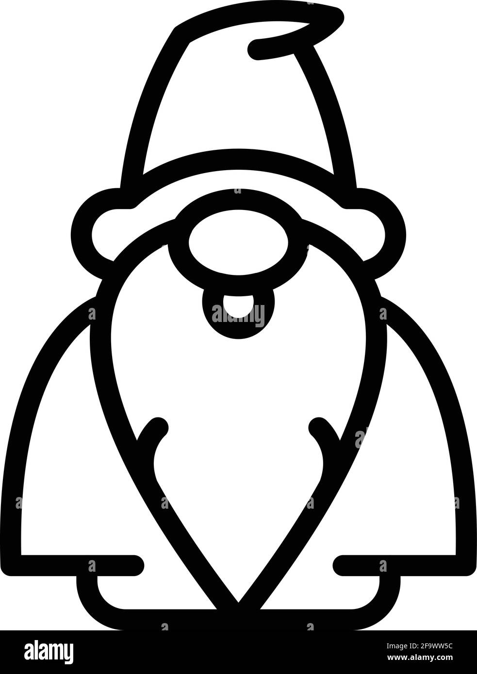 Figurine-Zwergsymbol. Umriss Figur Zwerg Vektor-Symbol für Web-Design ...