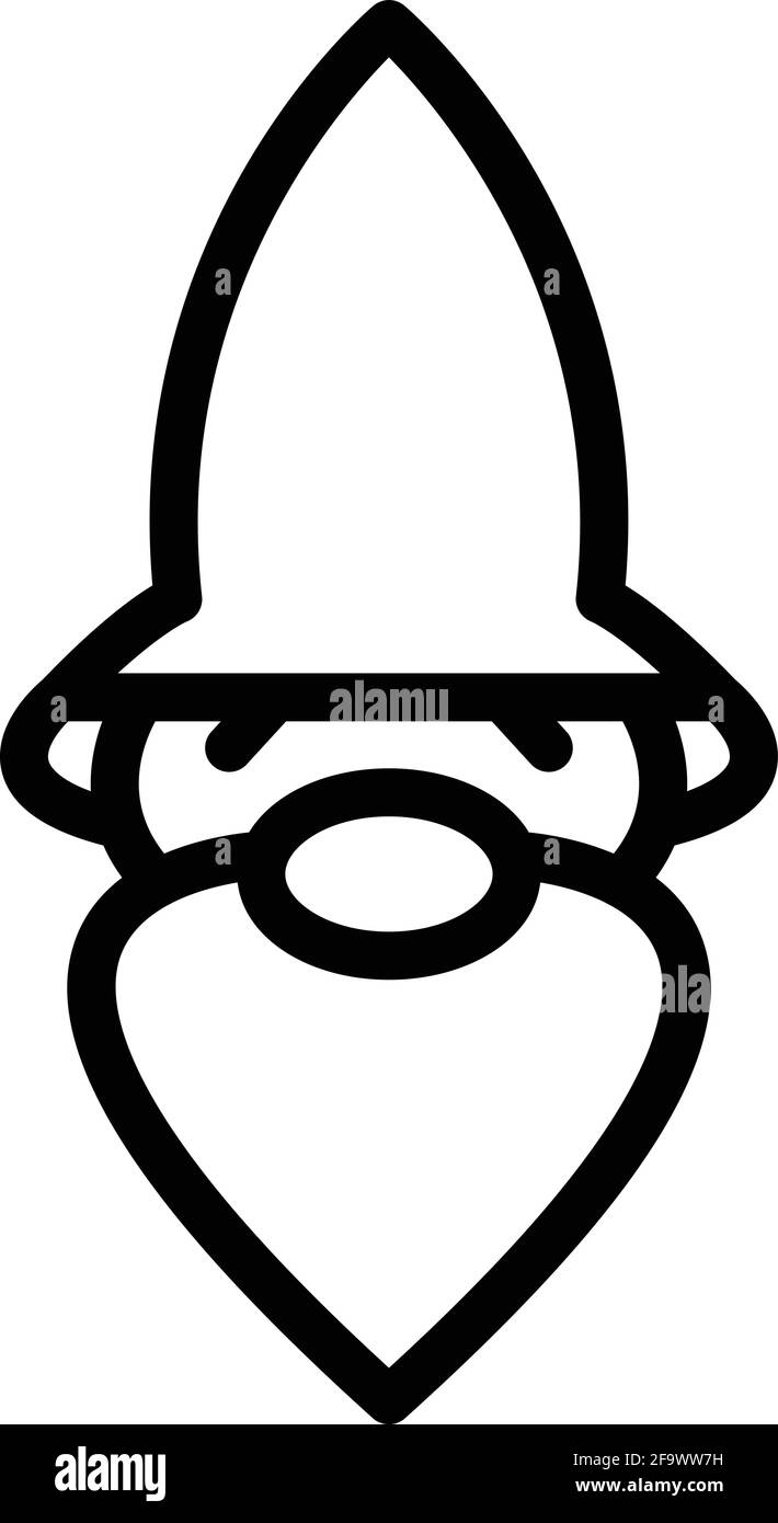 Symbol des Zwergs im Garten. Umriss Garten Zwerg Vektor-Symbol für Web ...