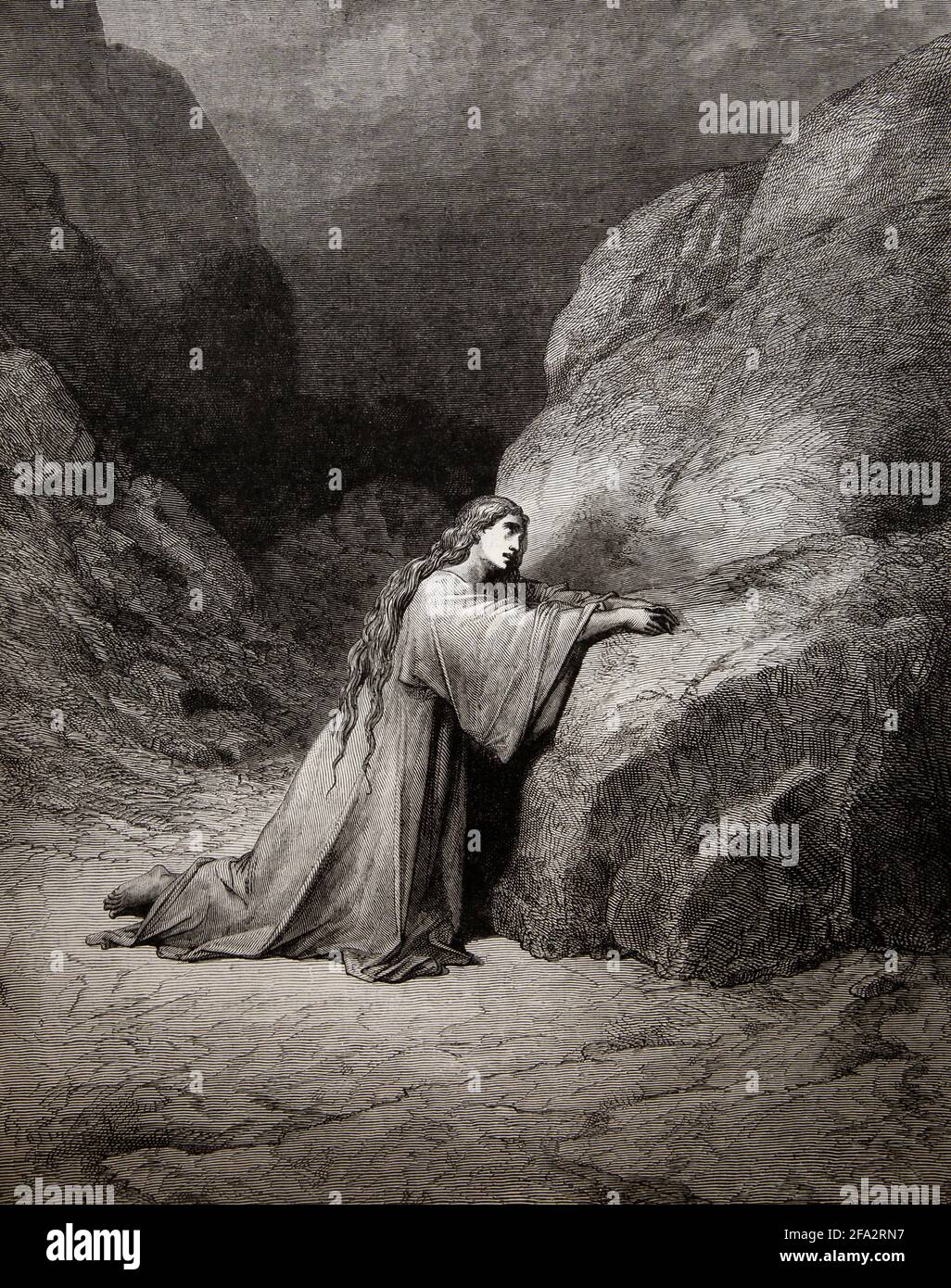 Bibelgeschichte Illustration der reuigen Maria Magdalena (Lukas 8:2) Von gustave Dore ...