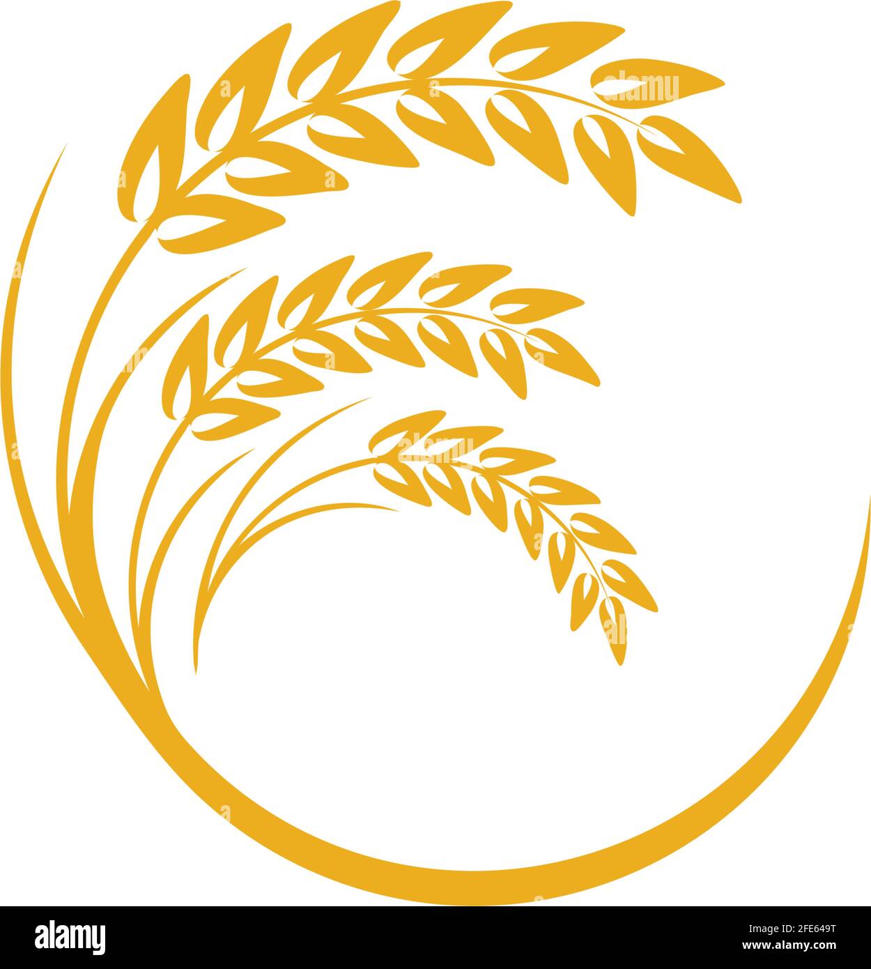 Wheat Logo Template Vector Icon Stockfotos und -bilder Kaufen - Alamy