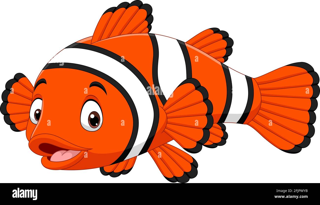 Cute clown fish cartoon posing -Fotos und -Bildmaterial in hoher ...