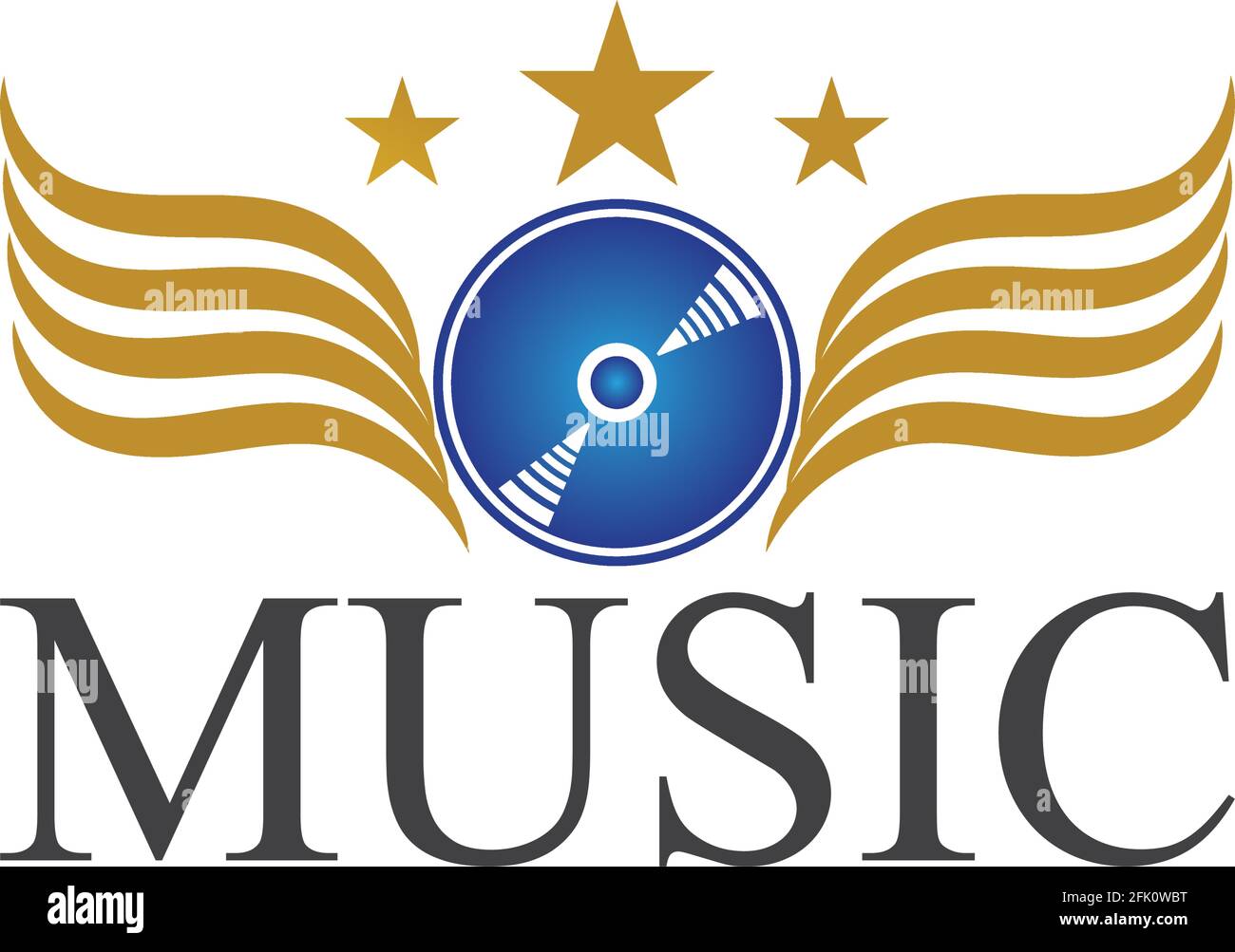 Vorlage zur Illustration von Musik-Logo-Symbolen für Vektorgrafiken ...