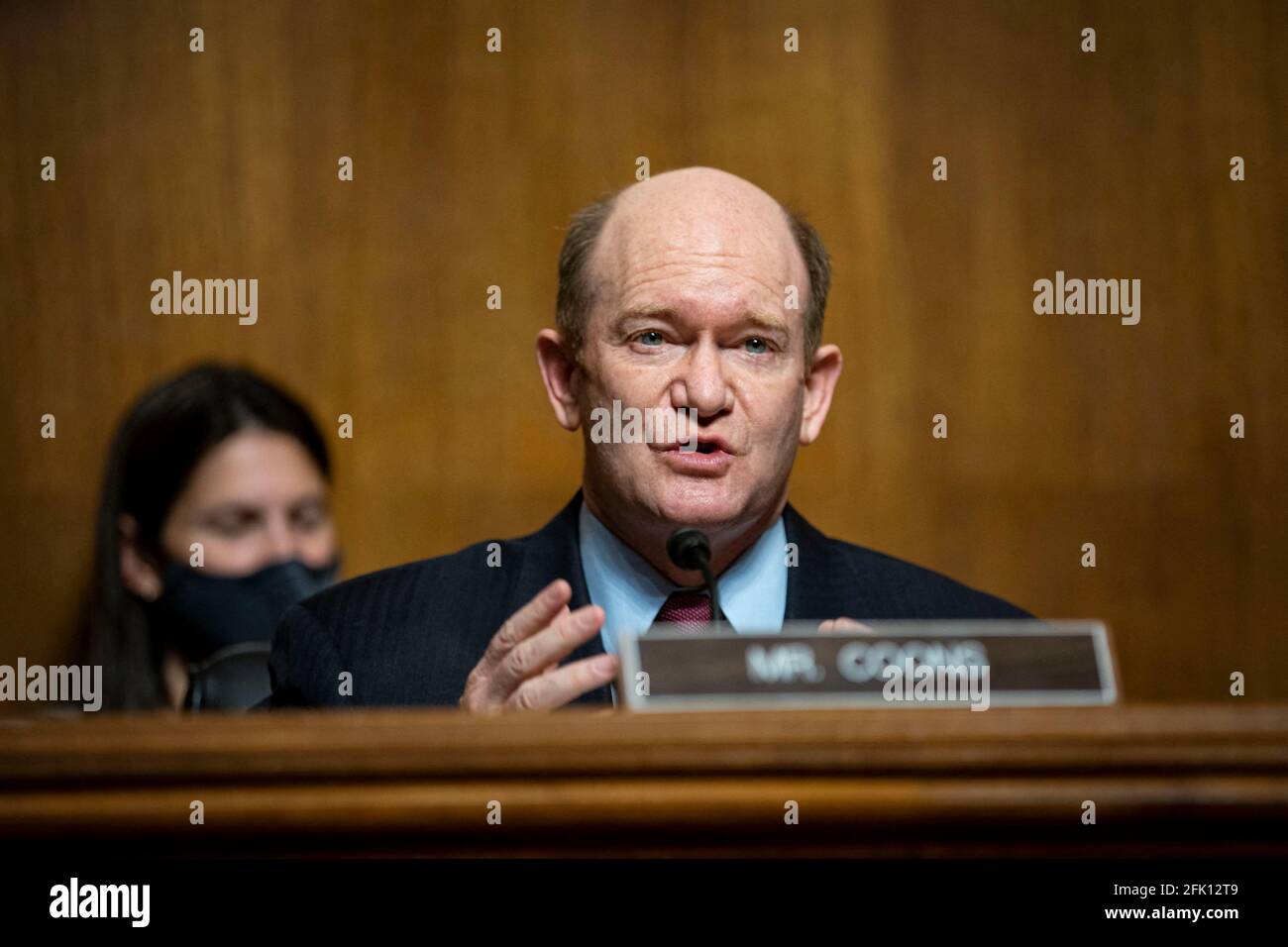 Senator Chris Coons, ein Demokrat aus Delaware und Vorsitzender des ...