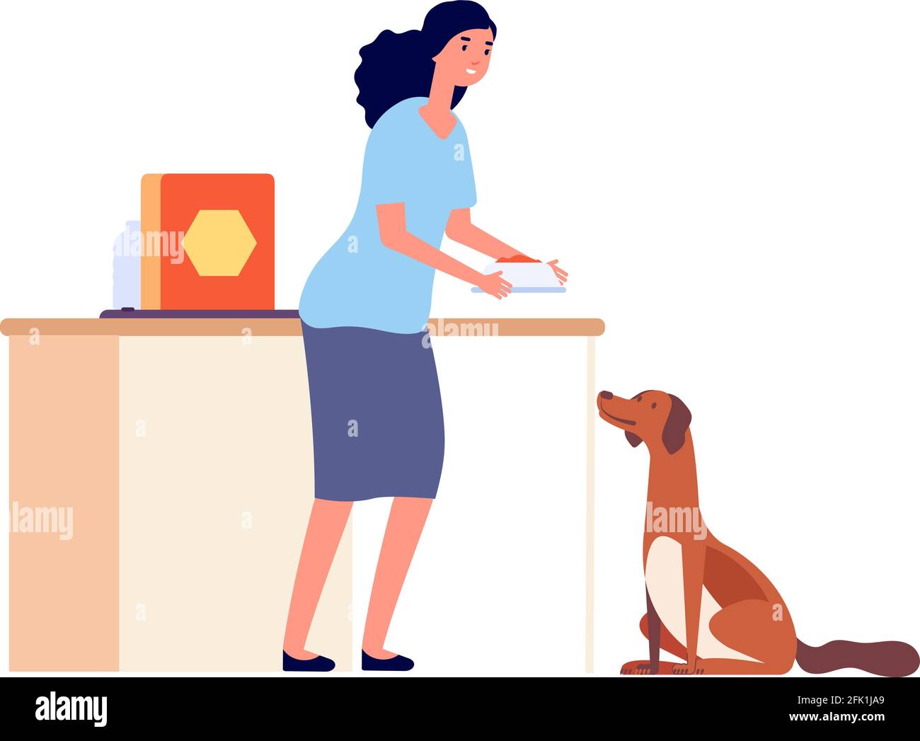 Dog owner cartoon illustration -Fotos und -Bildmaterial in hoher ...