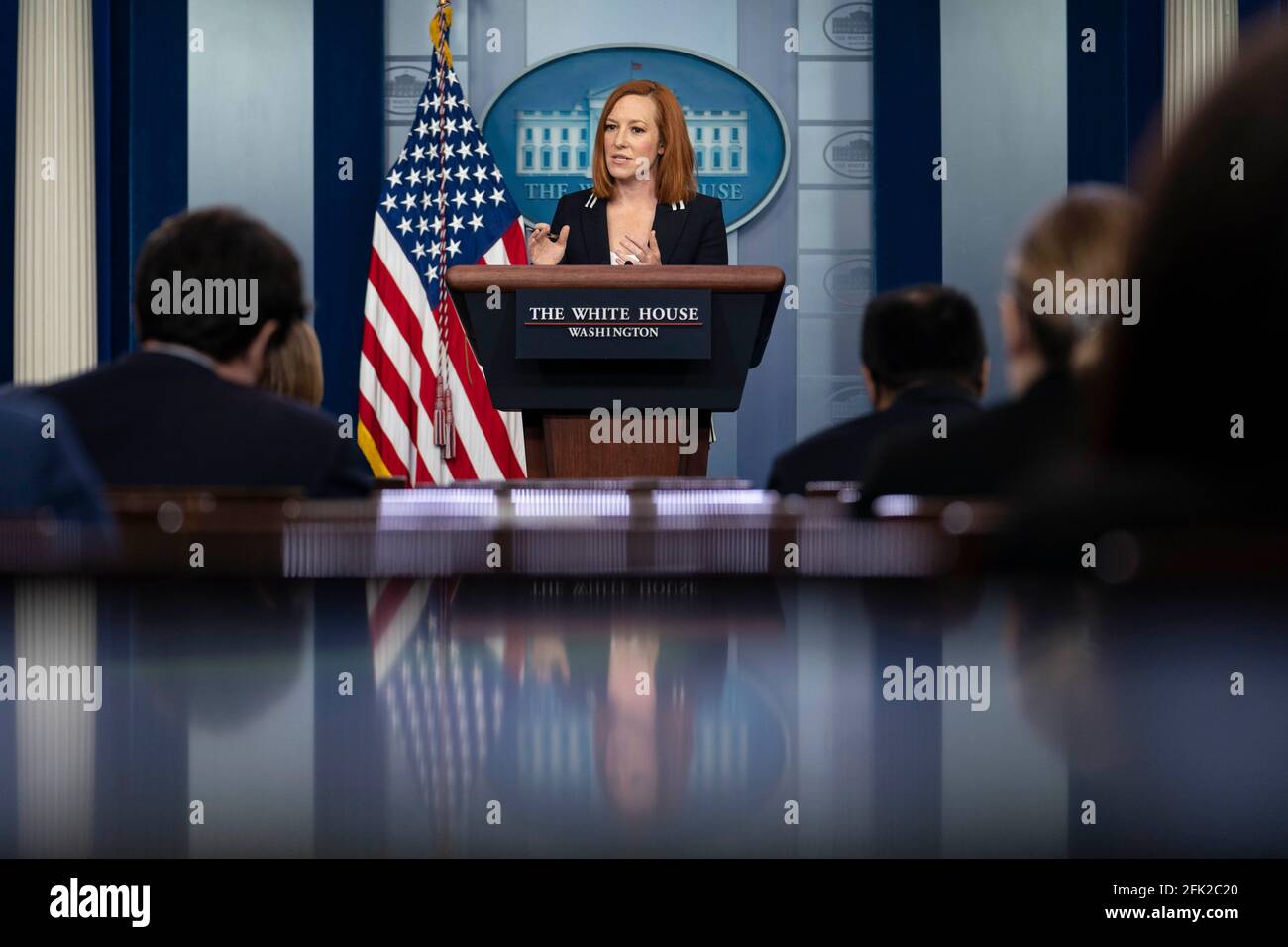 Washington, Vereinigte Staaten Von Amerika. April 2021. Jen Psaki, Pressesprecherin des Weißen ...