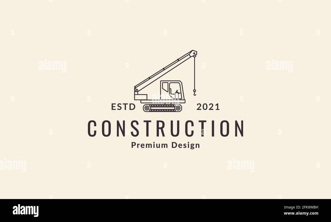 Kran Bau Linien Logo Symbol Symbol Vektor Grafik Design Illustration ...
