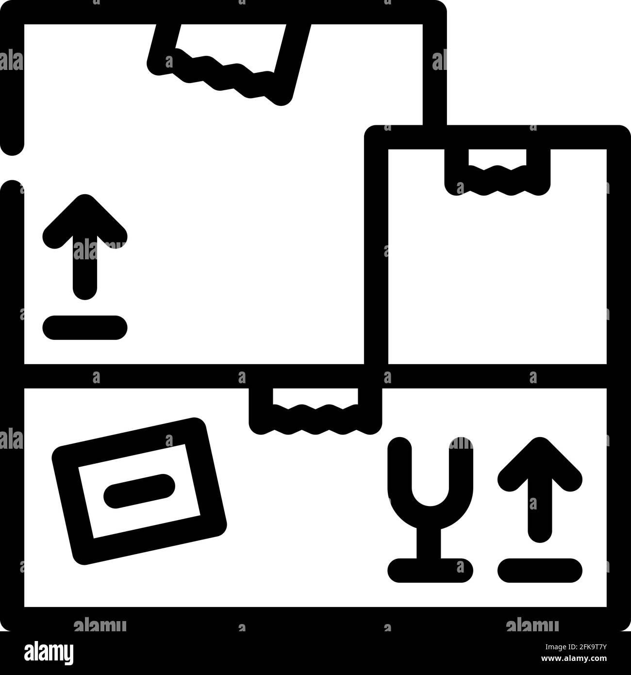Karton-Boxen Großhandel Linie Symbol Vektor Illustration Stock ...