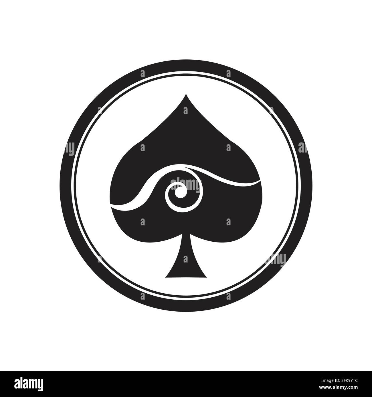 Design der Vorlage für ace-of-Pik-Logo-Vektor-Symbole Stock ...