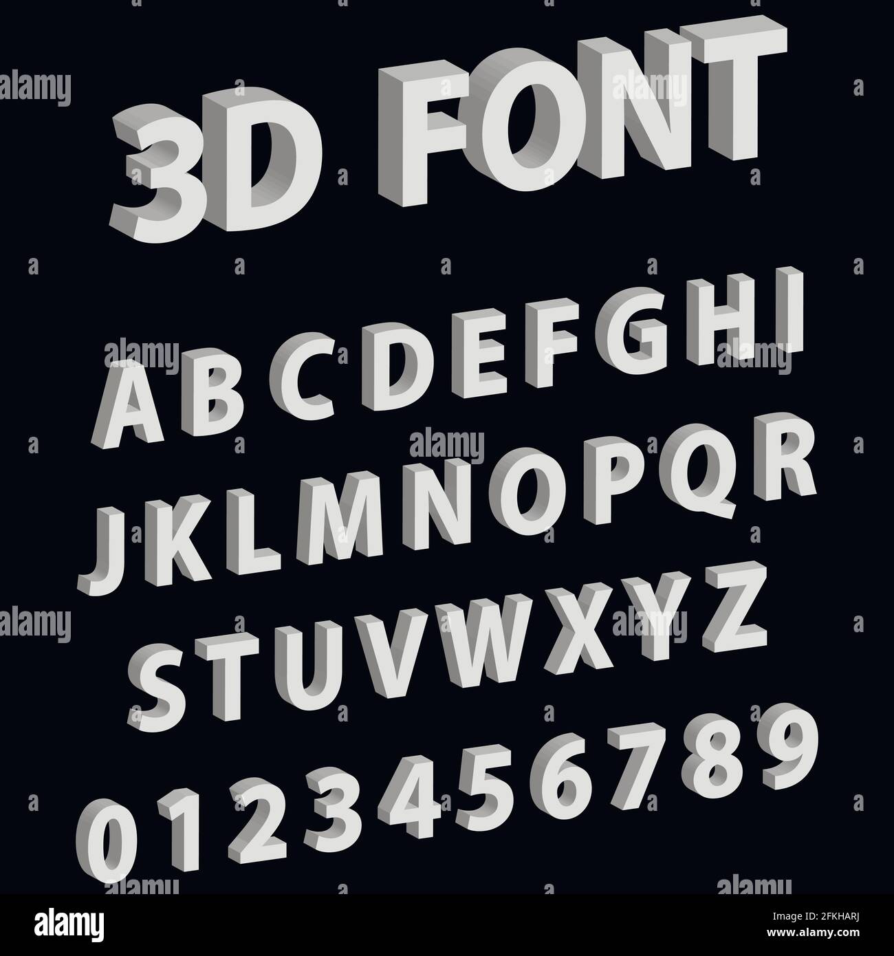 Font 3d Stock-Vektorgrafiken kaufen - Alamy