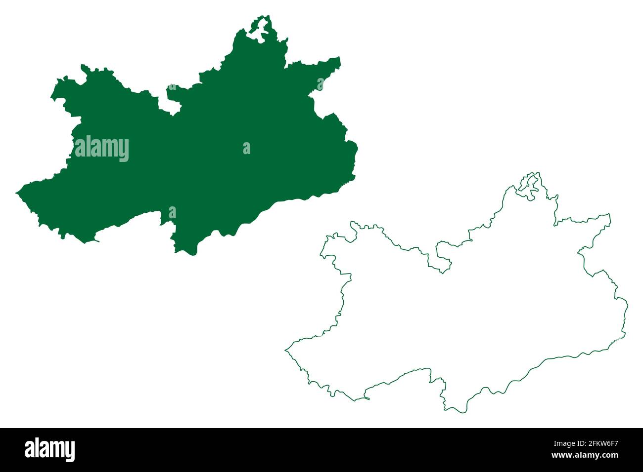 Raisen District (Madhya Pradesh State, Bhopal Division, Republik Indien ...