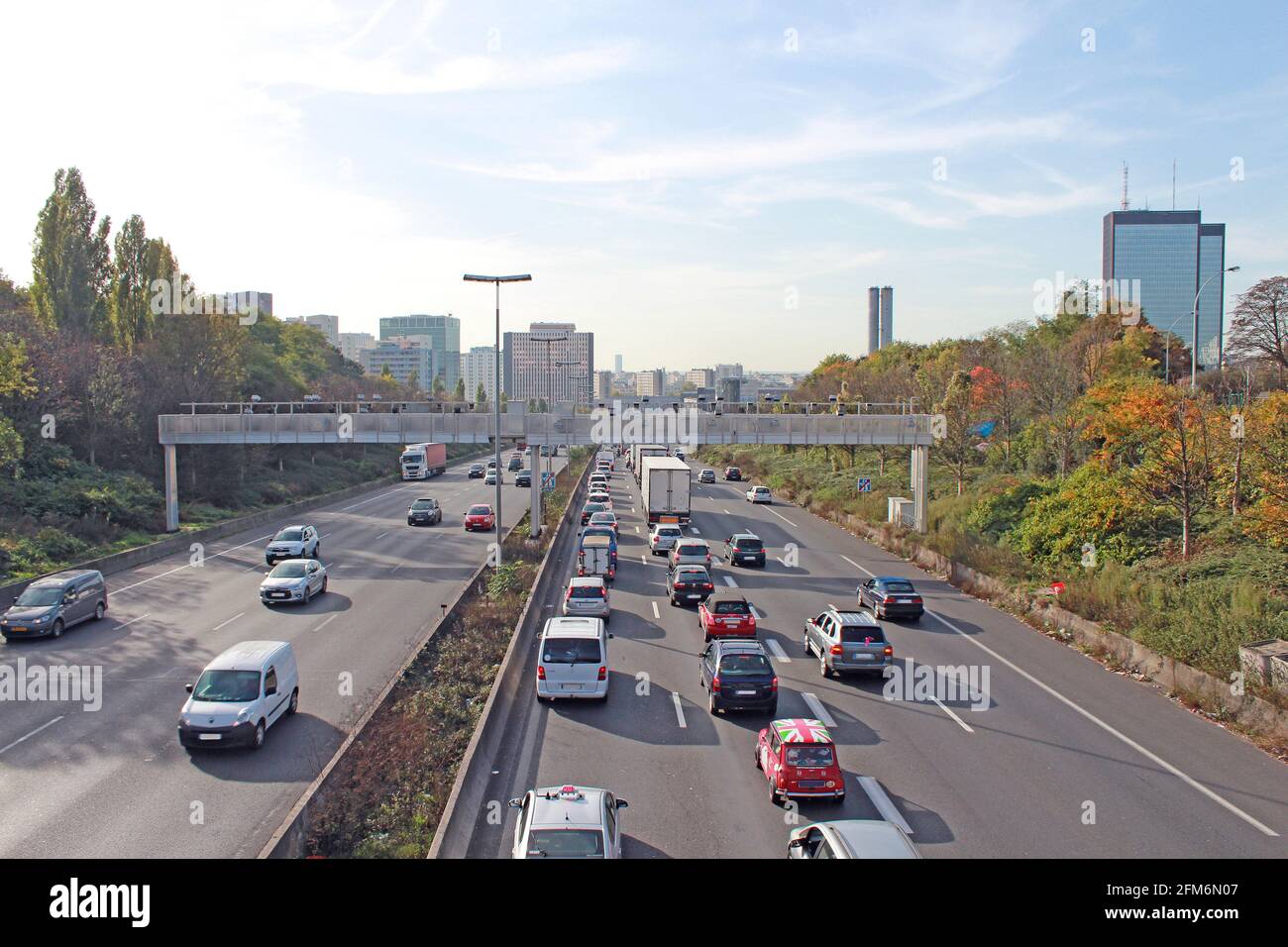 Frankreich, Autoroute A3, Bagnolet en seine Saint Denis Stockfotografie ...