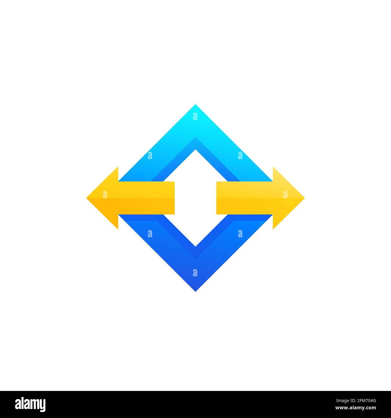 Pfeile in zwei Richtungen, Logo-Design Stock-Vektorgrafik - Alamy