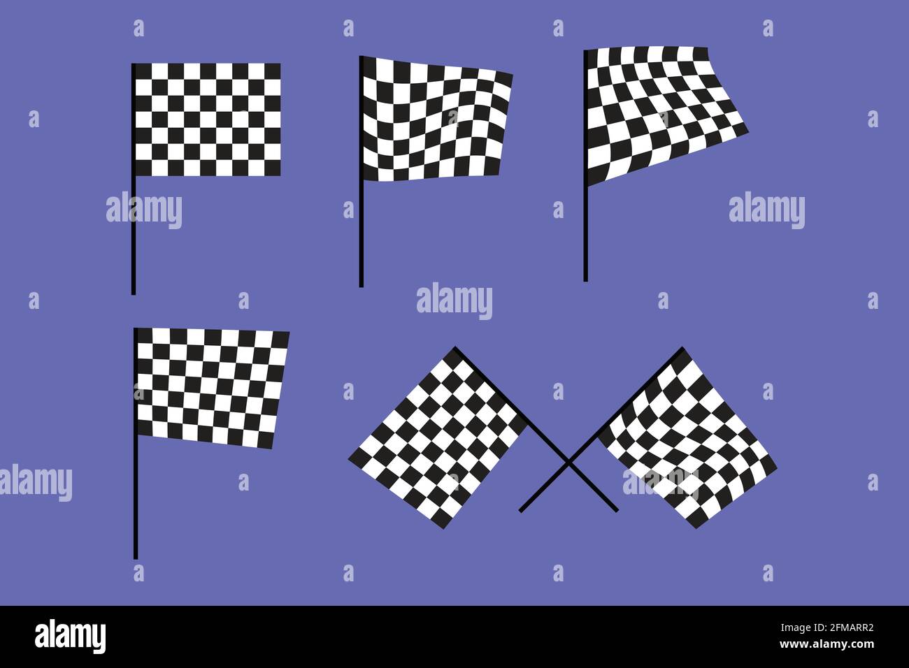 Kariertes zielflaggensymbol Stock-Vektorgrafiken kaufen - Alamy