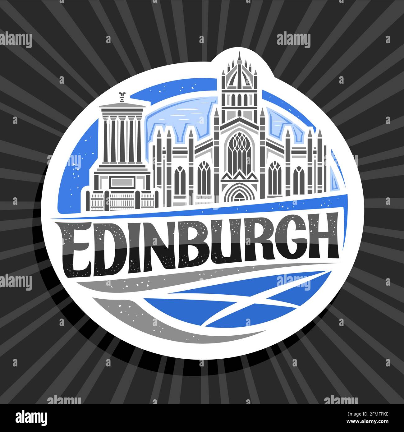 Edinburgh stadtansicht Stock-Vektorgrafiken kaufen - Alamy