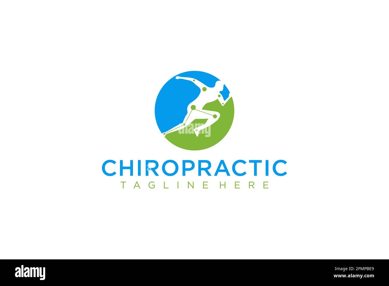 Chiropraktisches Logo-Design. Logo-Vorlage für den Rücken. Symbol ...
