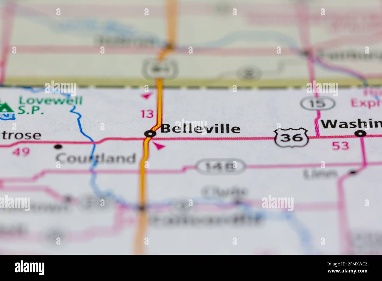 Belleville auf einer karte -Fotos und -Bildmaterial in hoher Auflösung ...