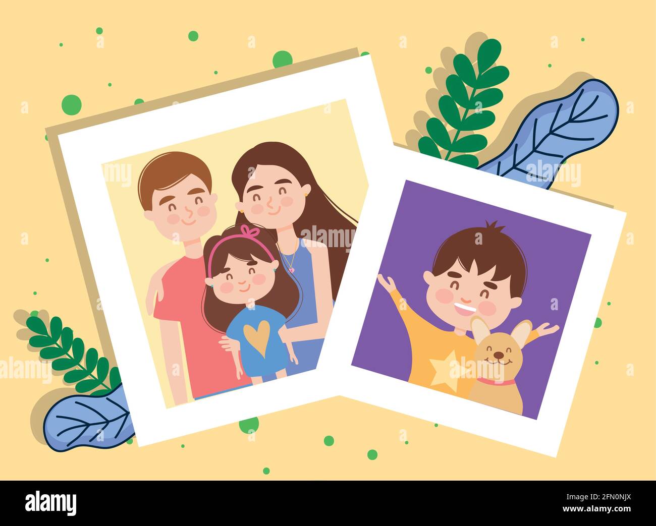 Vater und Tochter und Sohn Stock-Vektorgrafiken kaufen - Alamy