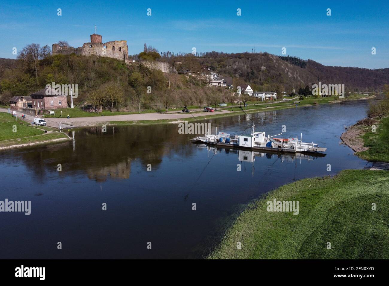 Polle, Deutschland. April 2021. Die vom Landkreis Holzminden betriebene ...