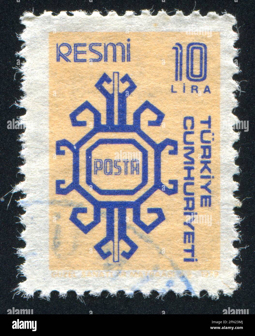 TÜRKEI - UM 1979: Briefmarke gedruckt von der Türkei, zeigt türkisches ...