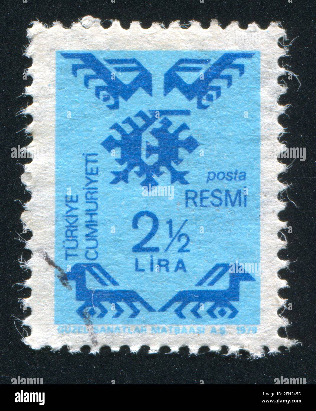 TÜRKEI - UM 1979: Briefmarke gedruckt von der Türkei, zeigt türkisches ...