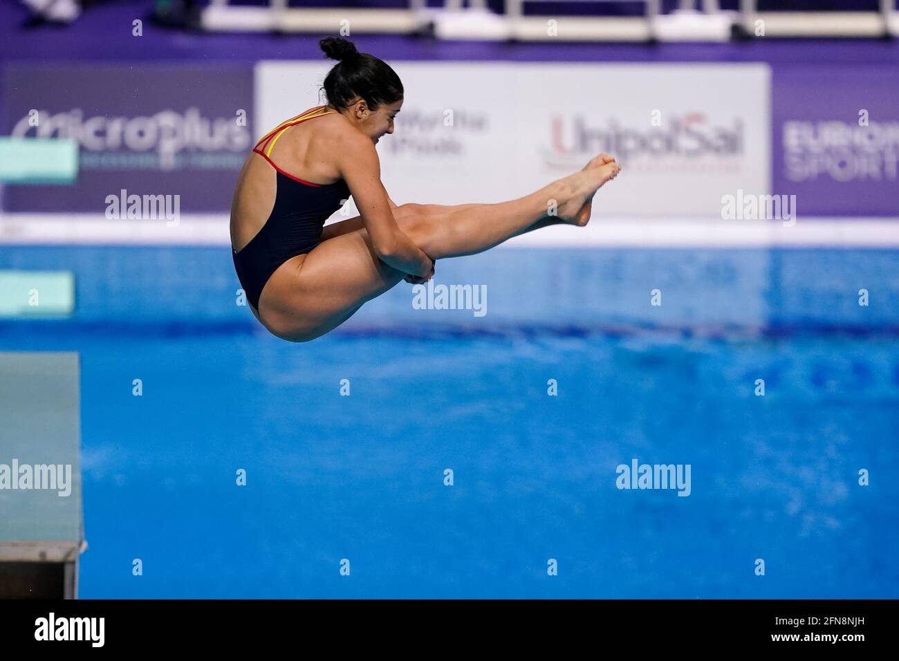 BUDAPEST, UNGARN - 15. MAI: Rocio Velazquez Roldan aus Spanien tritt im 3M-Sprungbrett der Damen ...