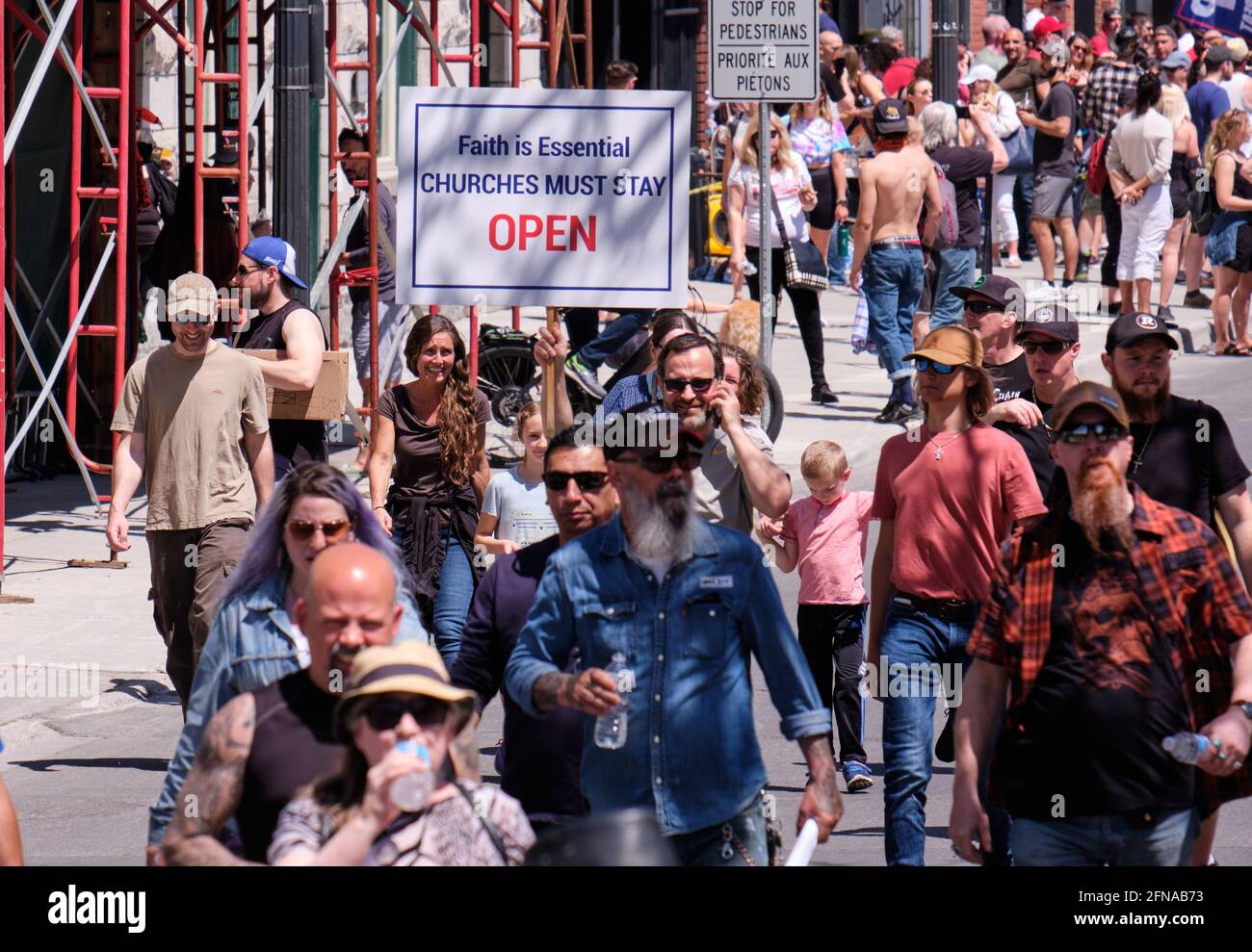 Ottawa, Kanada. Mai 2021. Die „No More Lockdown“-Kundgebung auf der ...