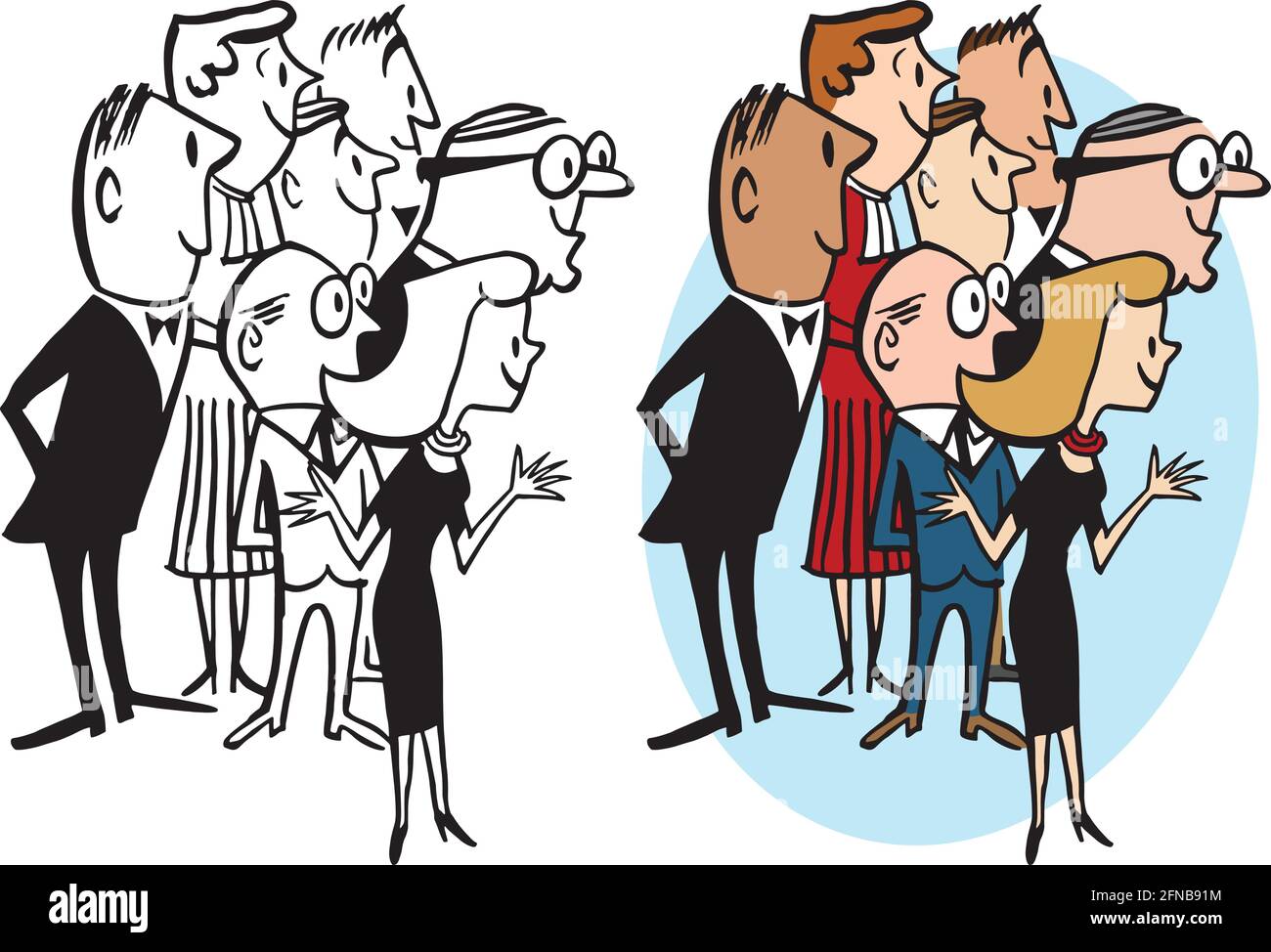 Cartoon man woman people group -Fotos und -Bildmaterial in hoher ...