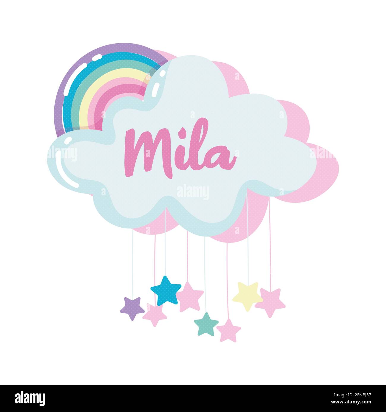 Mila name design Ausgeschnittene Stockfotos und -bilder - Alamy