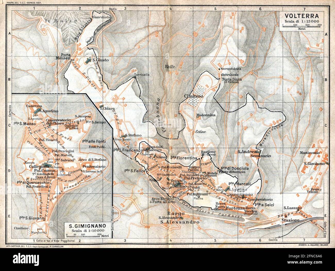 Volterra map -Fotos und -Bildmaterial in hoher Auflösung – Alamy