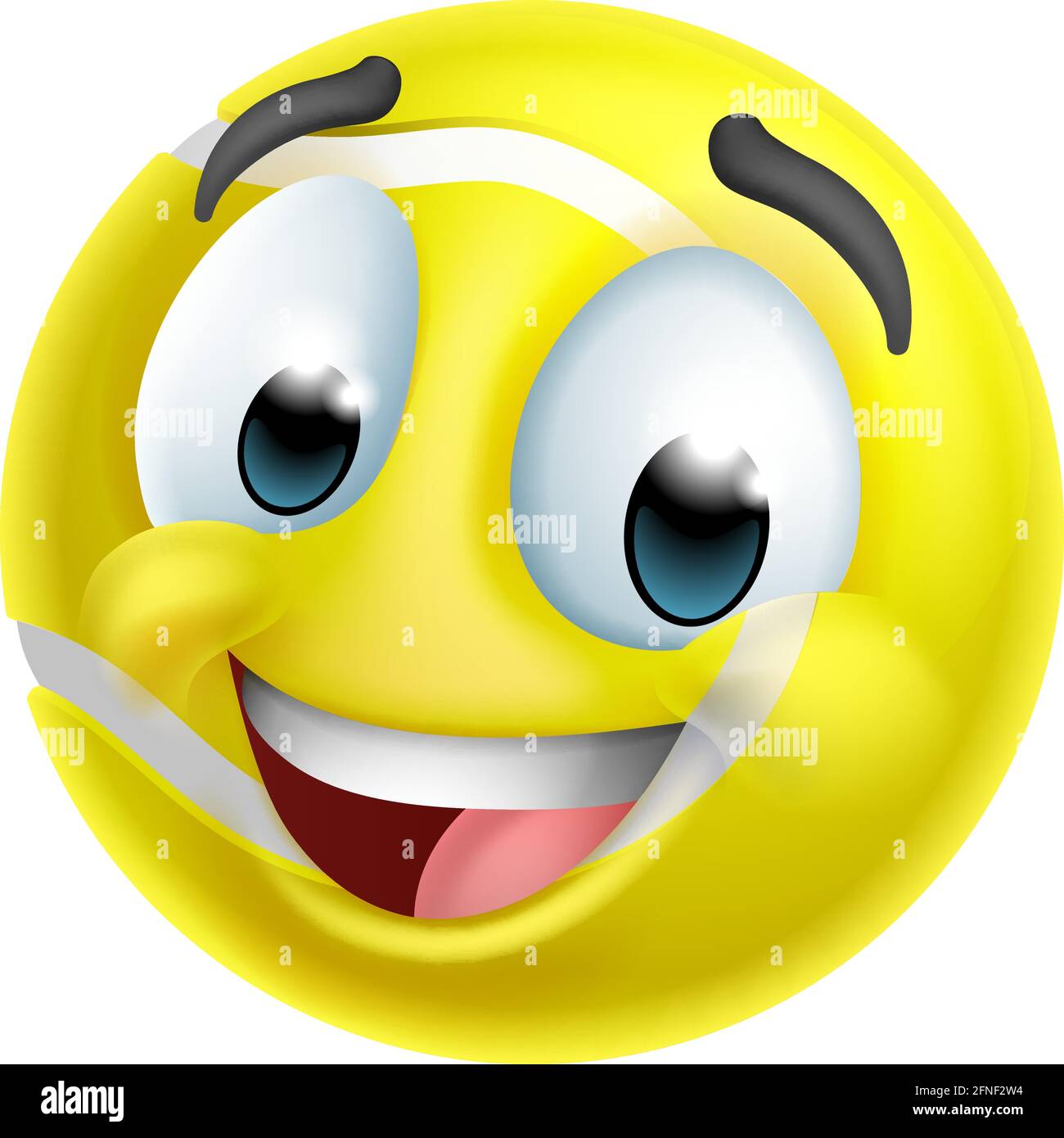 Emoticon-Gesicht Des Tennisballs Emoji Cartoon-Symbol Stock ...