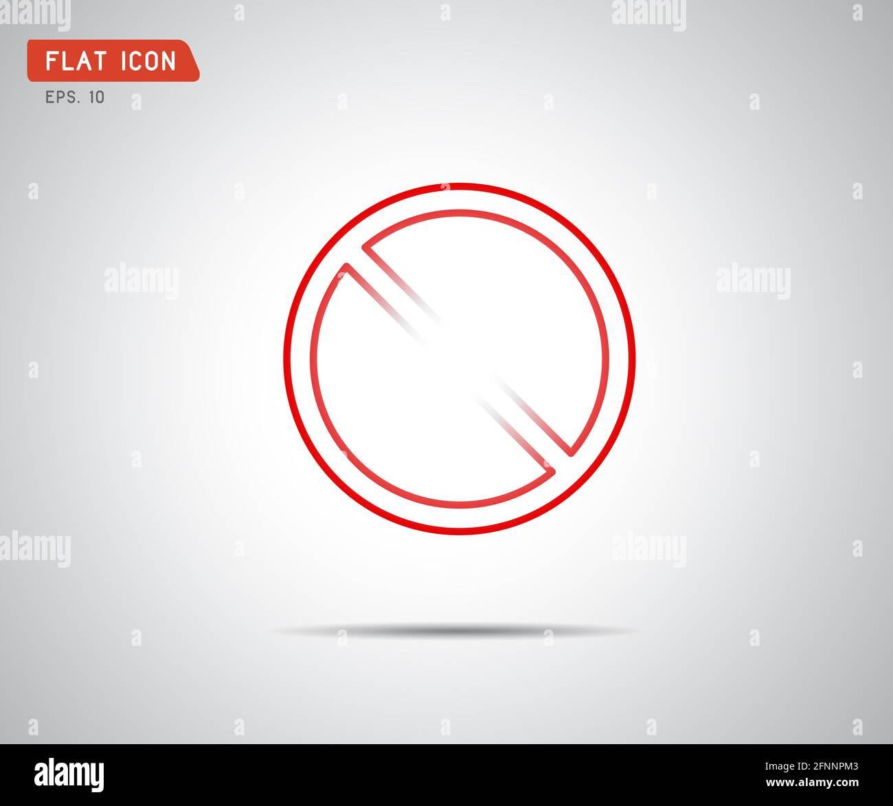 Stopp-Symbol, Verbot kein Symbol, roter Kreis, Warnschild, Vektor-Logo ...