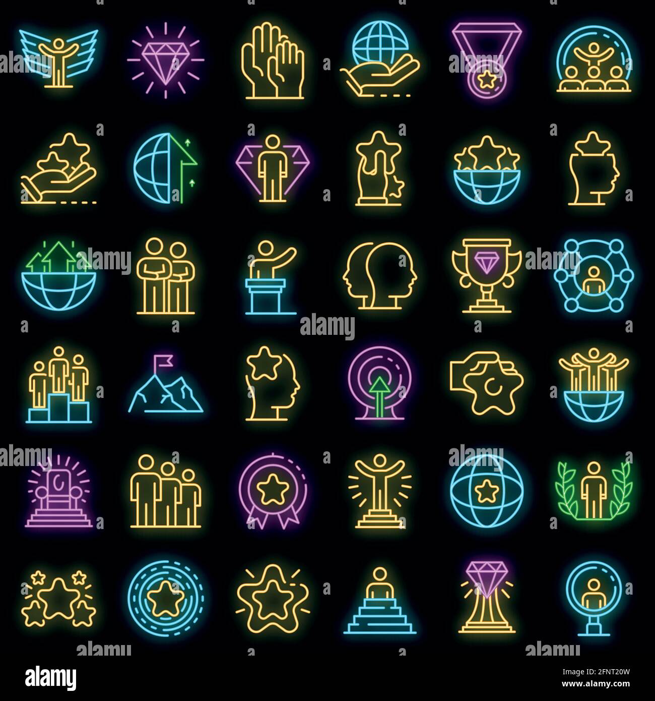 Excellence-Symbole gesetzt. Skizzieren Sie Set von Exzellenz Vektor ...