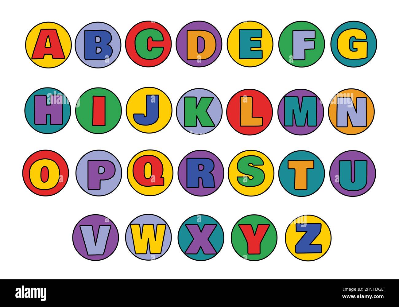 Education cartoon alphabet letters kids -Fotos und -Bildmaterial in ...