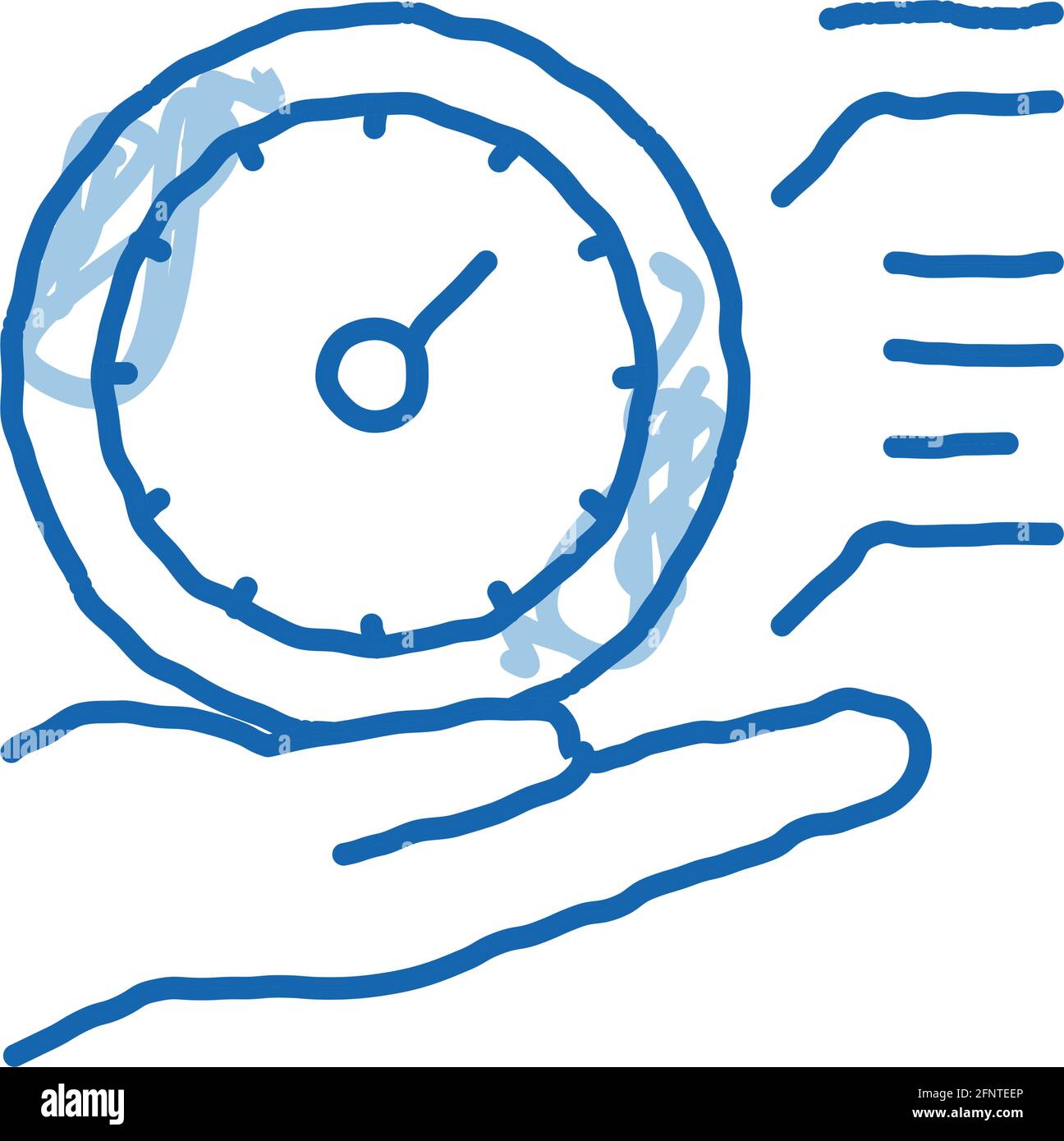 Zeit halten Hand Doodle Symbol Hand gezeichnete Illustration Stock ...